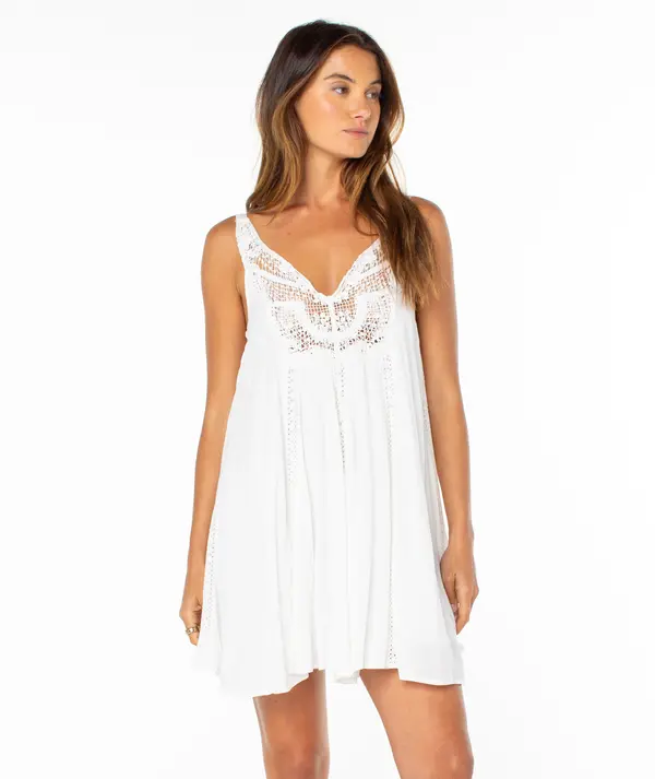 Roxy Sunswept Mini Dress - Cloud Dancer Solid