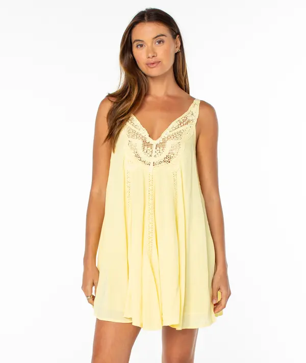 Roxy Sunswept Mini Dress - Popcorn Solid
