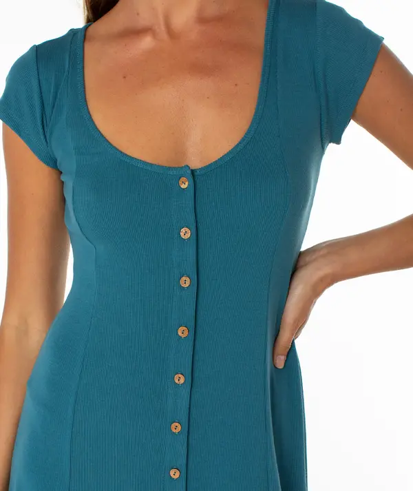 Roxy Sea Breeze Mini Dress - Dragonfly Solid