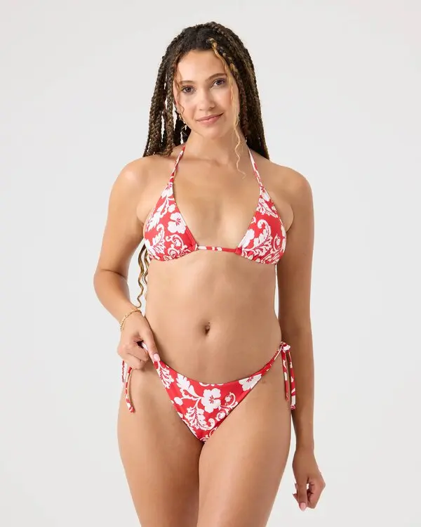 Roxy Days Of Summer Tiki Triangle Bikini Top - Ivoryred