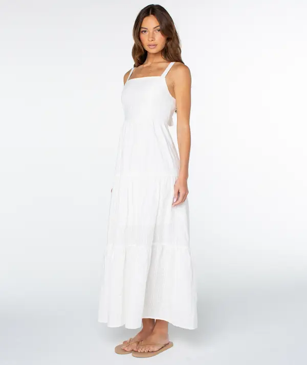 Roxy Clearwater Maxi Dress - Cloud Dancer Solid