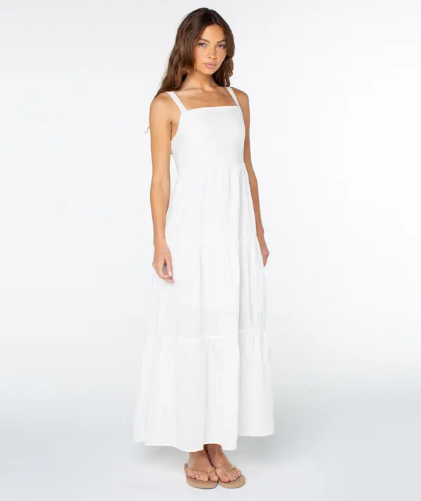 Roxy Clearwater Maxi Dress - Cloud Dancer Solid