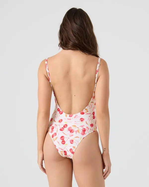 Roxy Cherry On Top Low Back One Piece Swimsuit