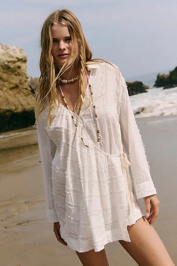 Free People Go With The Flow Wrap Top - Sugar Swizzle