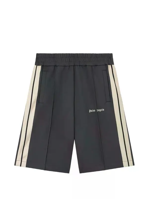 Palm Angels Logo Stripe Track Shorts - Grey