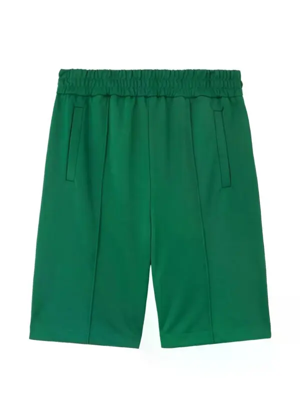 Palm Angels Curved Logo Track Shorts - Green