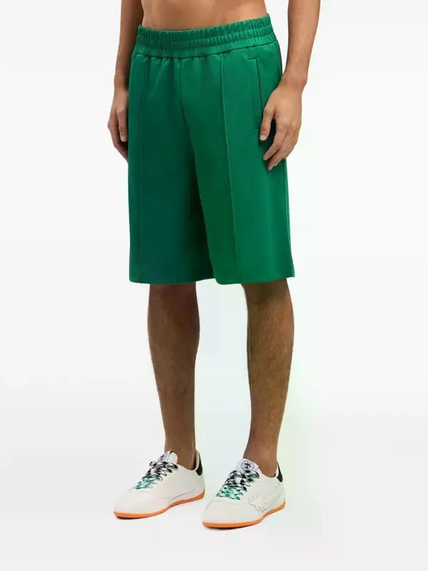 Palm Angels Curved Logo Track Shorts - Green