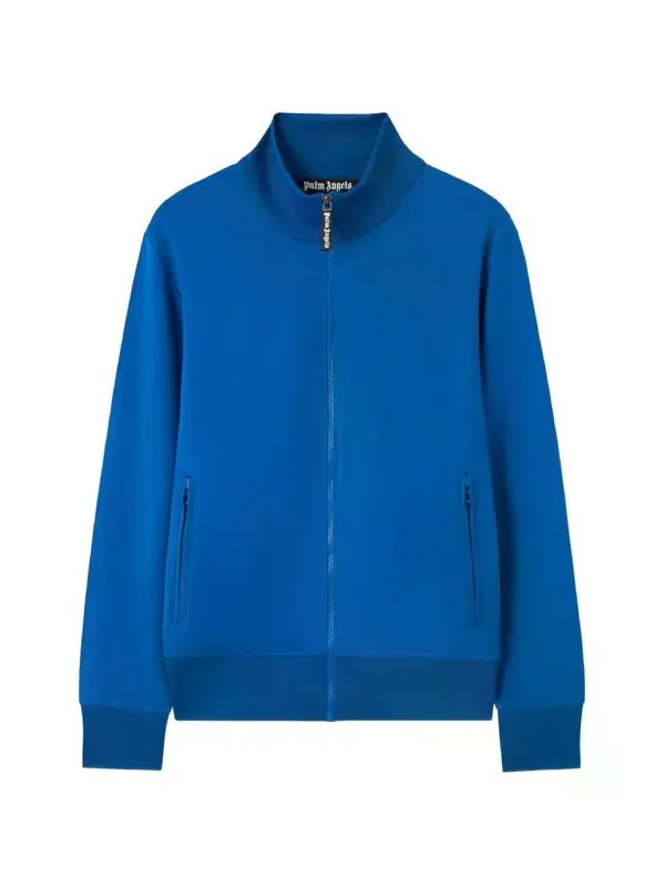 Palm Angels Logo Curved Sweater - Blue