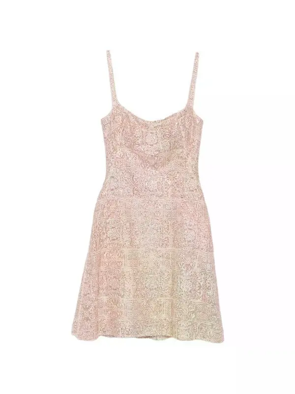 Ermanno Scervino Embellished Mini Dress - Pink