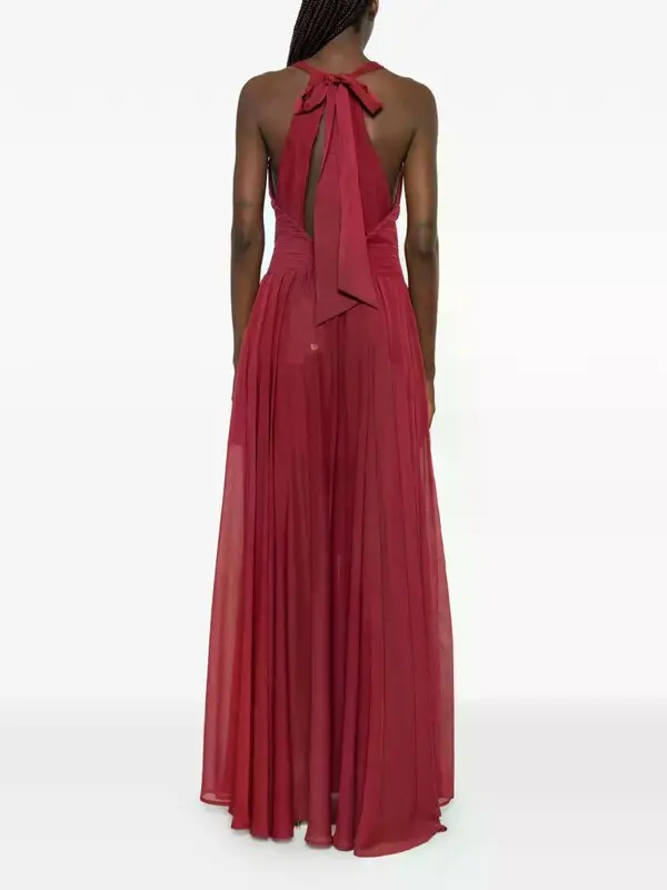 BABYLONE PARIS Flower-embellished Ruffled Maxi Dress