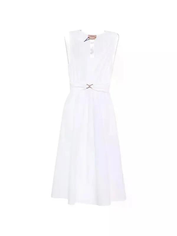 TWINSET V-neck Midi Dress - White