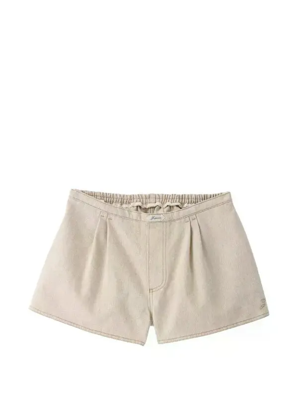 Jacquemus Pleated Shorts - Neutrals