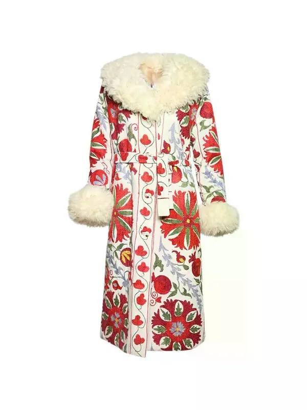 ZAZI Indira Floral Coat - Neutrals