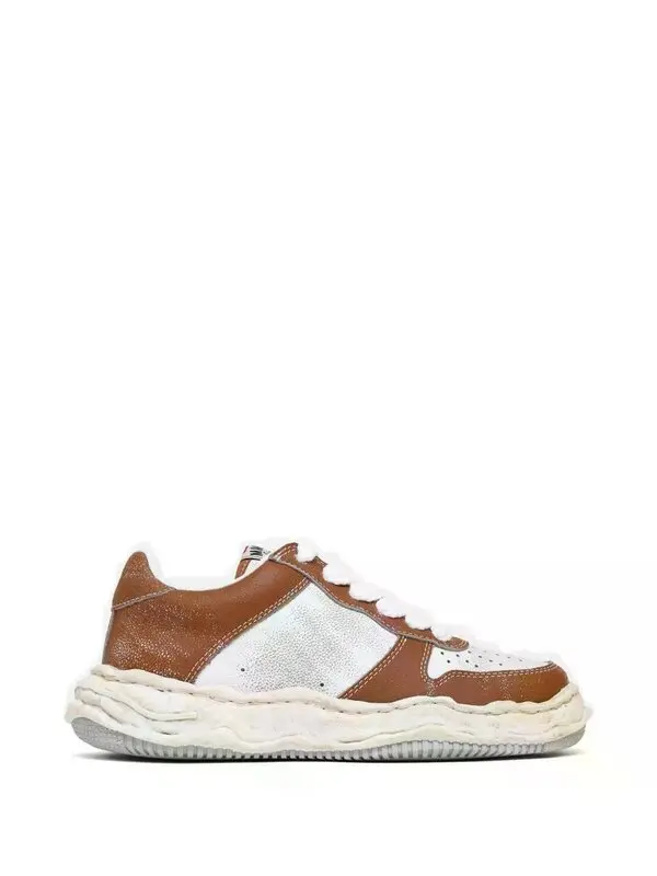Mihara Yasuhiro Panelled Lace-up Sneakers - Brown