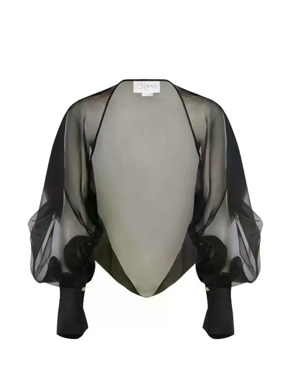 GENNY Silk Cropped Blouse