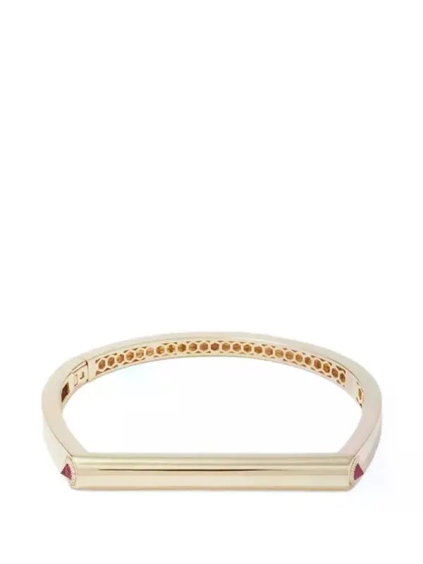 RAINBOW K Grace Bangle White Diamond Bracelet - Gold