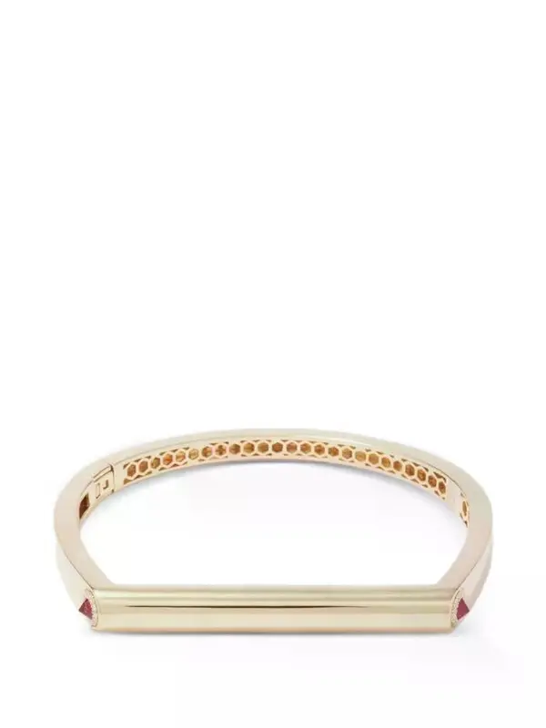 RAINBOW K Grace Bangle White Diamond Bracelet - Gold