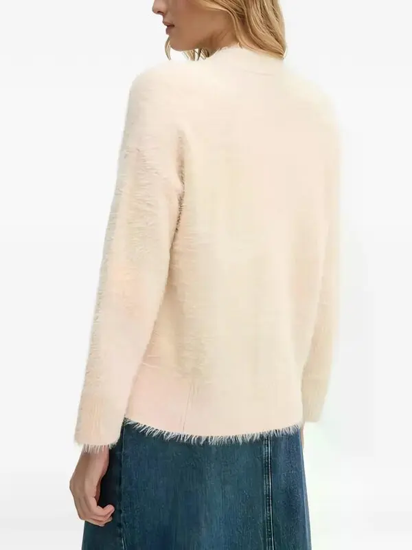 Sisley V-neck Fuzzy Cardigan