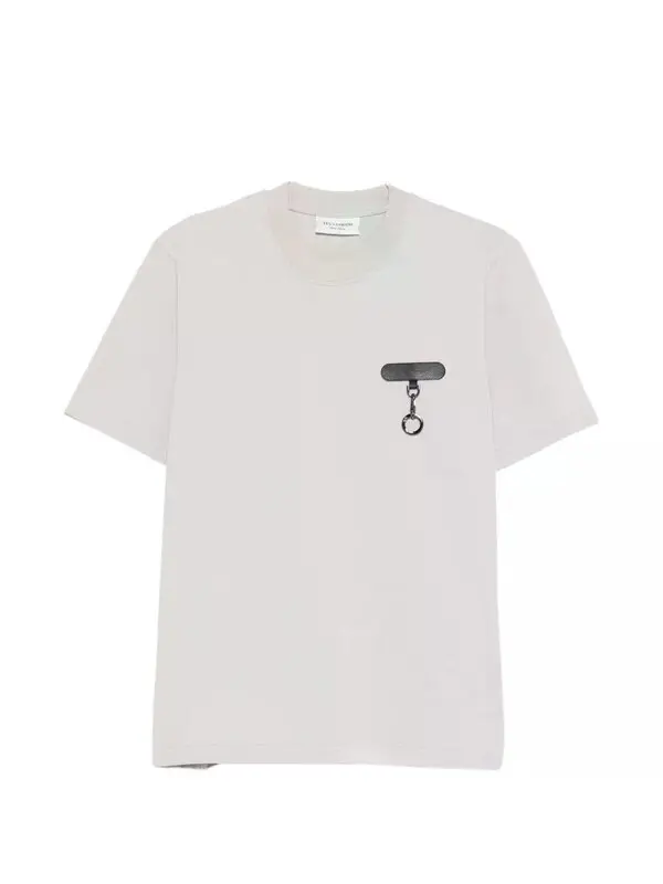 YES LONDON Round-neck Charm-detail T-shirt - Grey