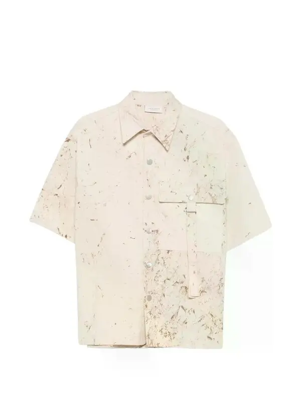 YES LONDON Marbled-print Pocket Shirt