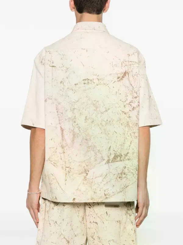 YES LONDON Marbled-print Pocket Shirt