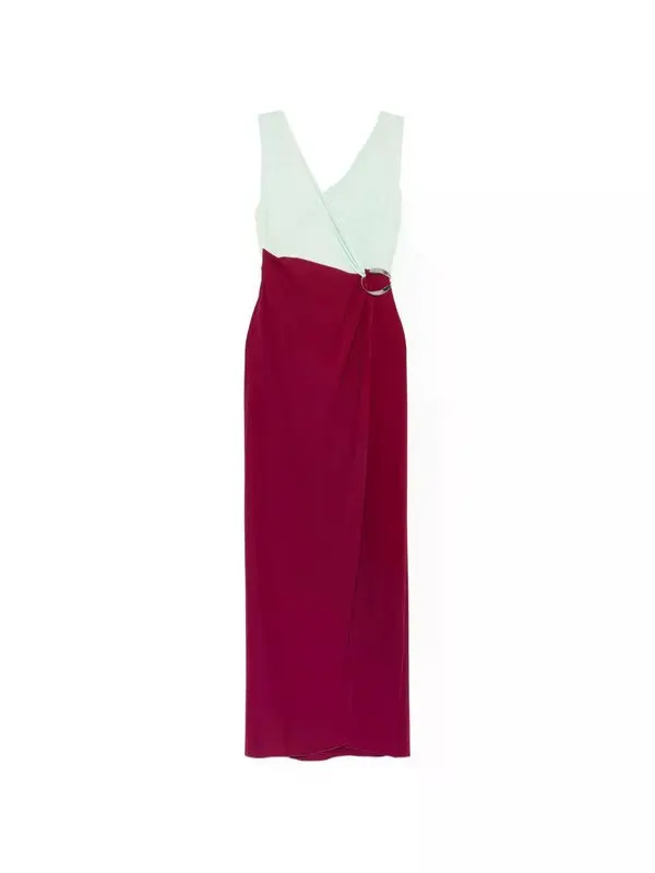 Patrizia Pepe Color-block Maxi Dress - Red