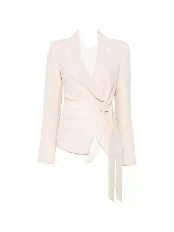 Patrizia Pepe Long-sleeve Belted Blazer - Pink