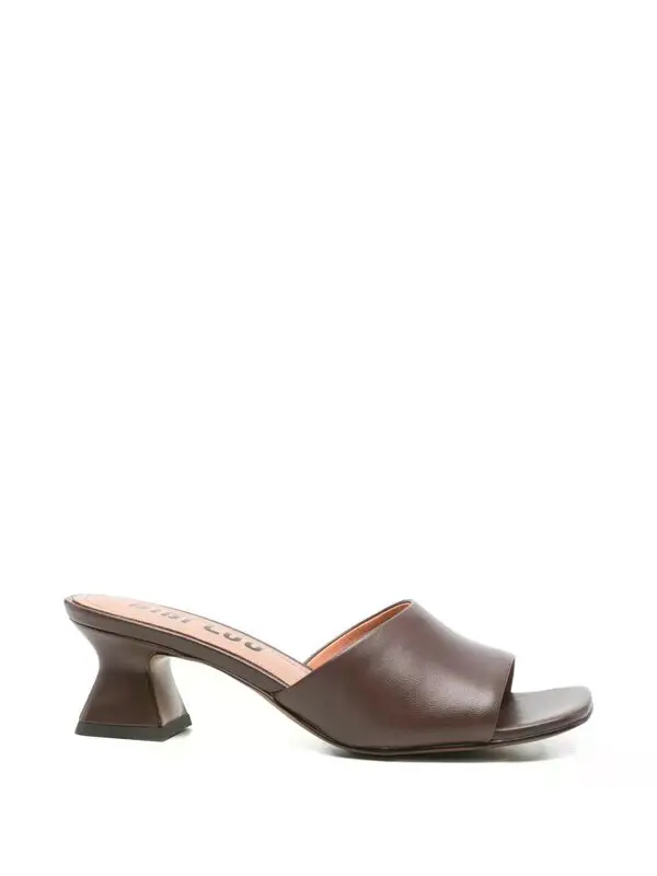 BIBI LOU Square-toe Leather Sandals - Brown