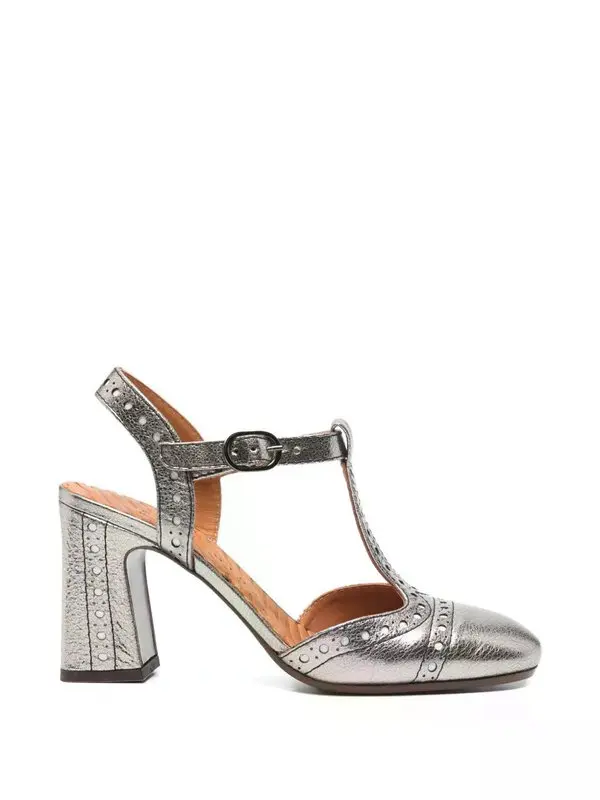Chie Mihara T-bar Mules - Silver