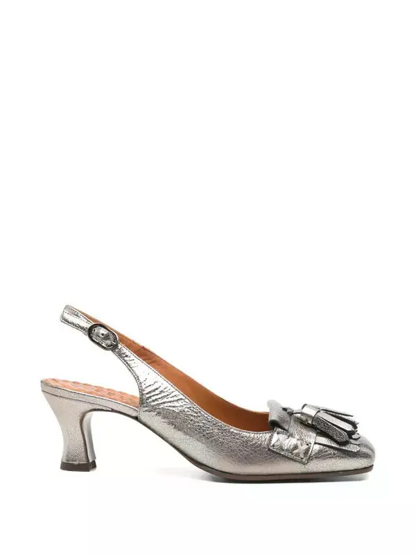 Chie Mihara Tassel-detail Mules - Silver