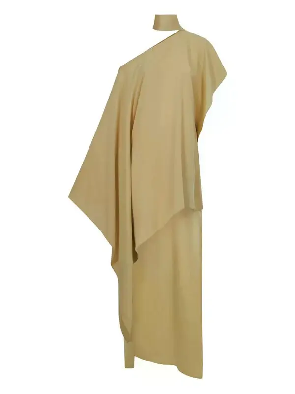 TALLER MARMO California One-shoulder Kaftan Dress - Neutrals