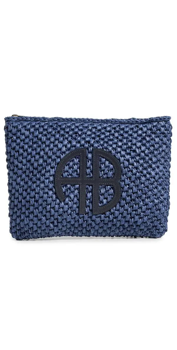 ANINE BING Rio Clutch - Marine Blue