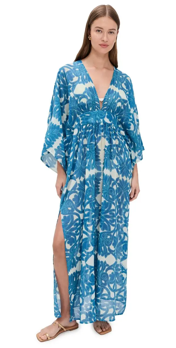 Poupette St Barth Sol Caftan - Blue Mantra