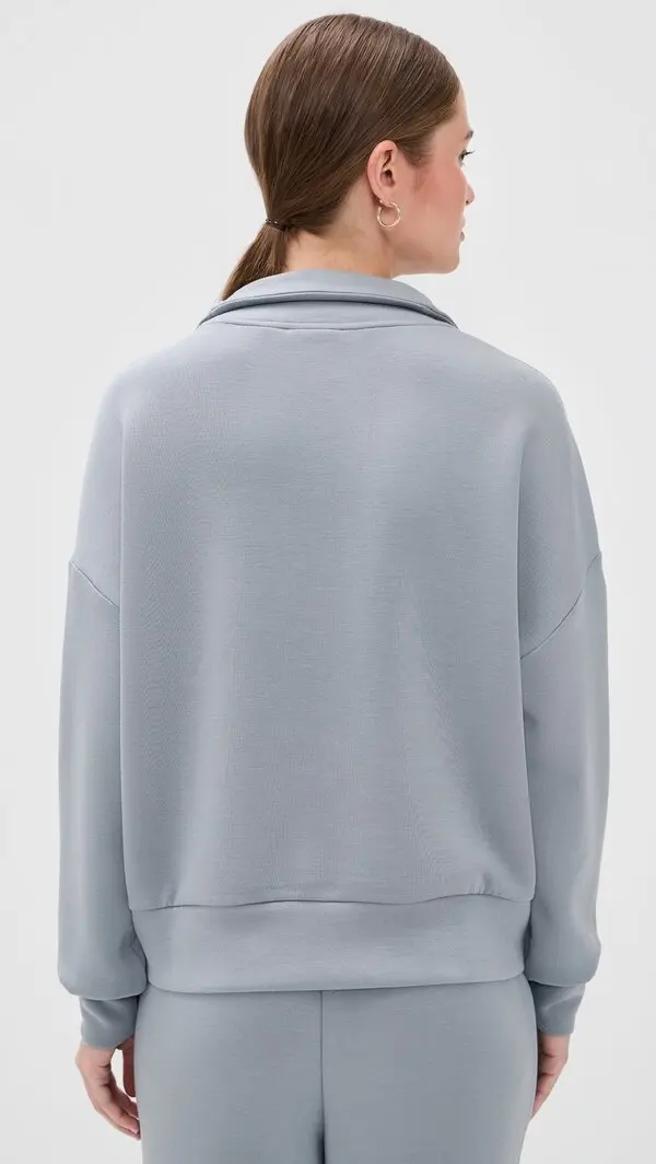Varley Hawley Half Zip Sweatshirt - Wind Blue
