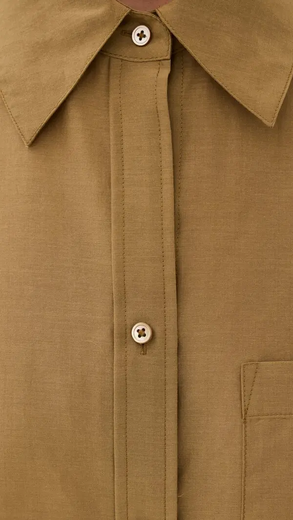 TWP Big Joe Button Down Shirt - British Khaki