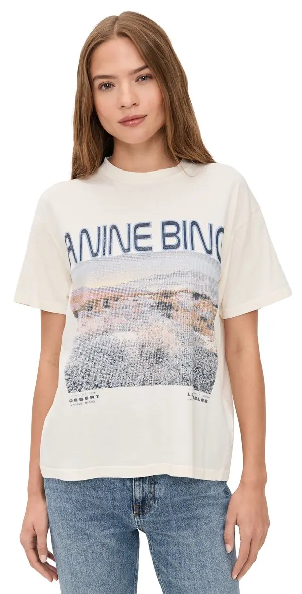 ANINE BING Cade Wildflowers Tee - Off White