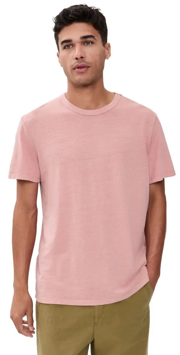 Marine Layer Relaxed Hemp Cotton Tee - Withered Rose