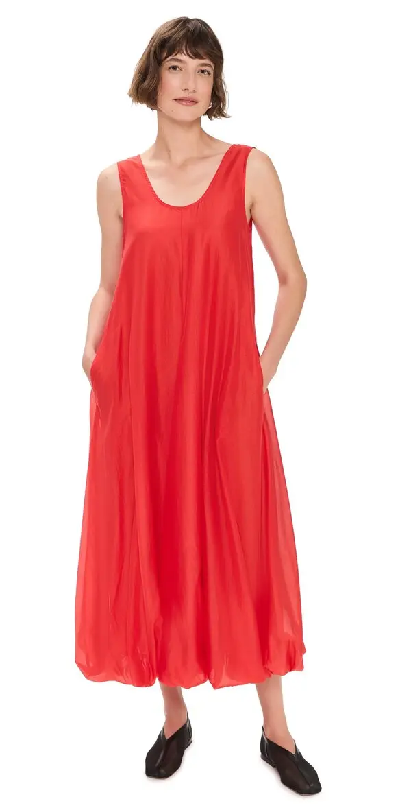 MEIMEIJ Long Balloon Dress - Coral