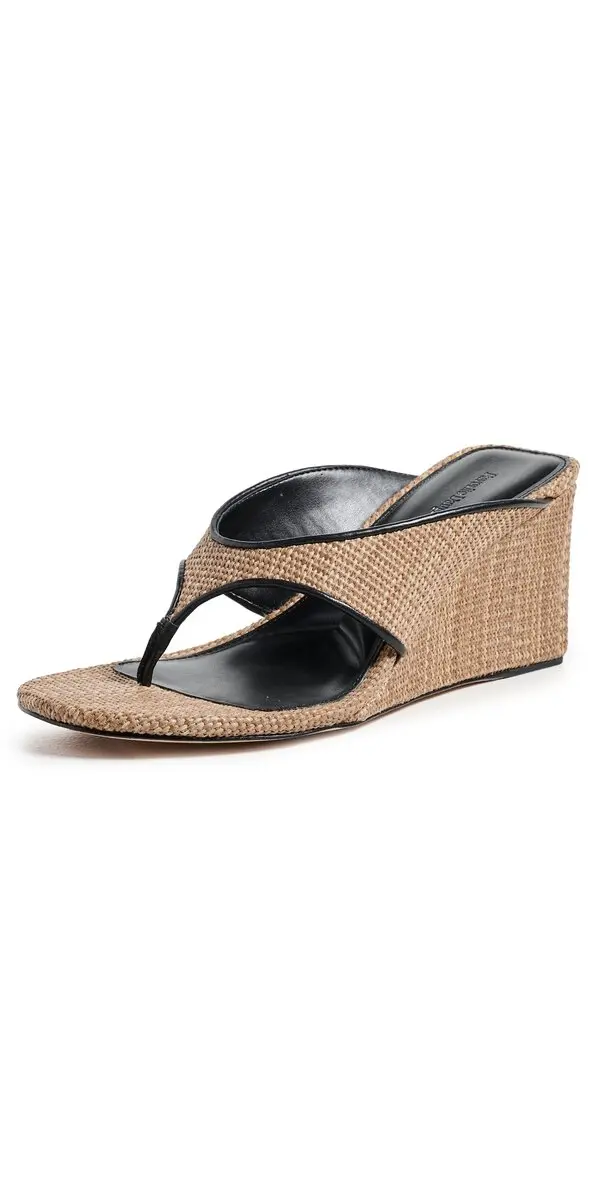 FAVORITE DAUGHTER Emerson Too Sandals - Dk Natural/black