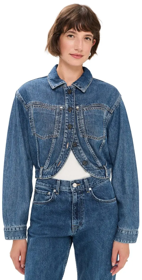 IRO PARIS Jaky Denim Jacket - Blue Fluid