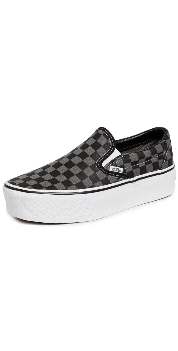 VANS Classic Slip-on Stackform Sneakers - Checkerboard Black/pewter