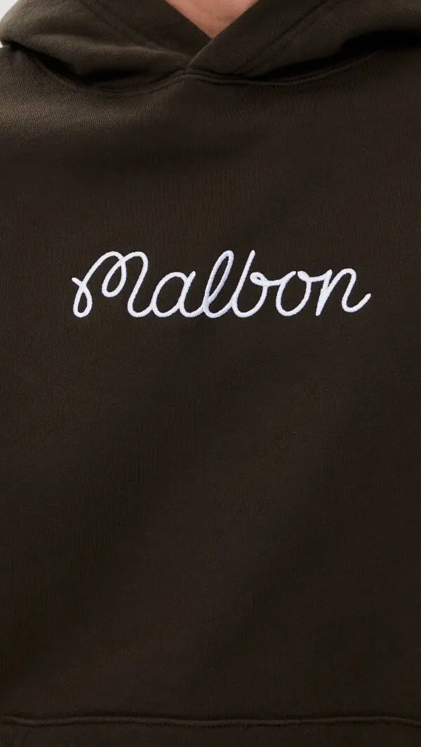 MALBON Fleece Hoodie - Brown