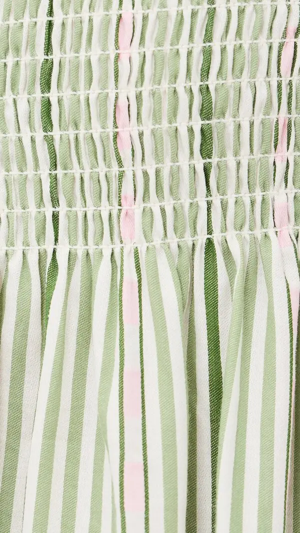 Hill House Home The Cosima Nap Dress - Green Jacquard Stripe | Editorialist