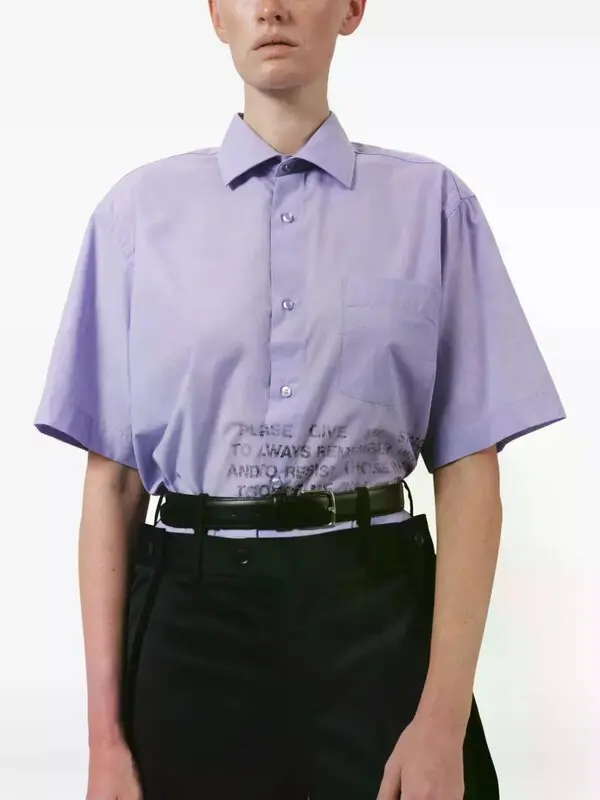 BETTTER Printed Short-sleeved Shirt - Purple