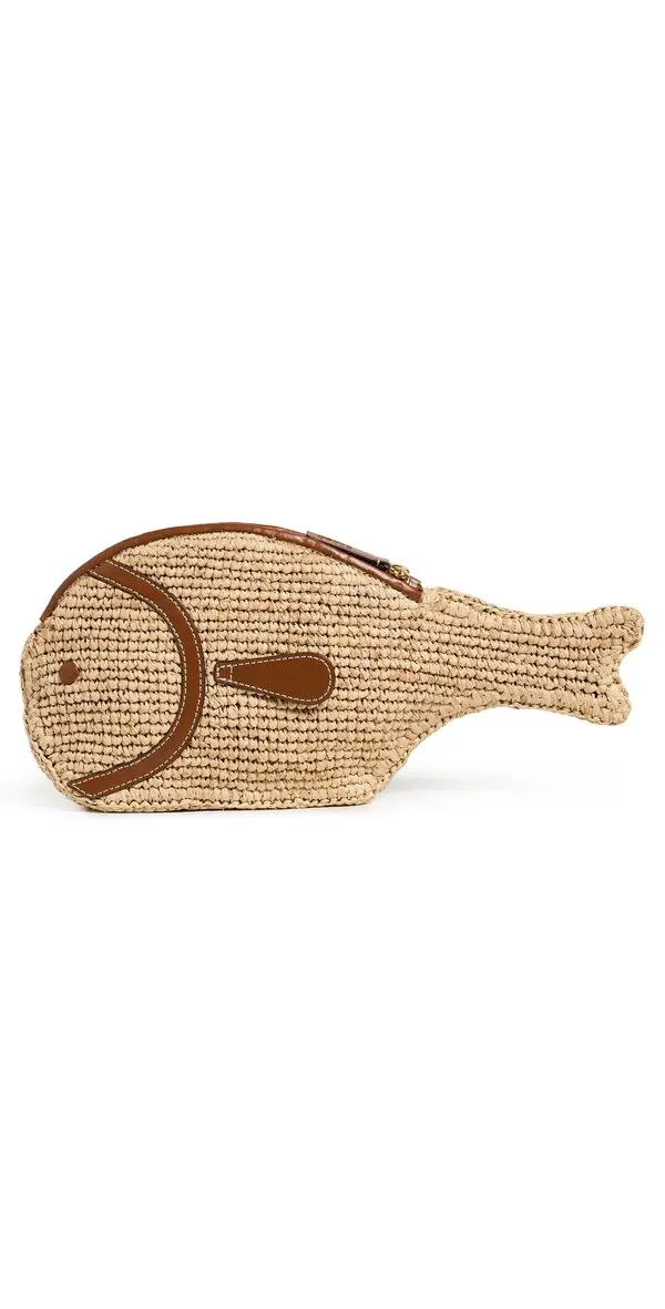 Staud Pesce Clutch - Natural/tan