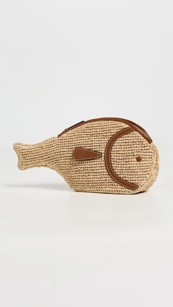 Staud Pesce Clutch - Natural/tan