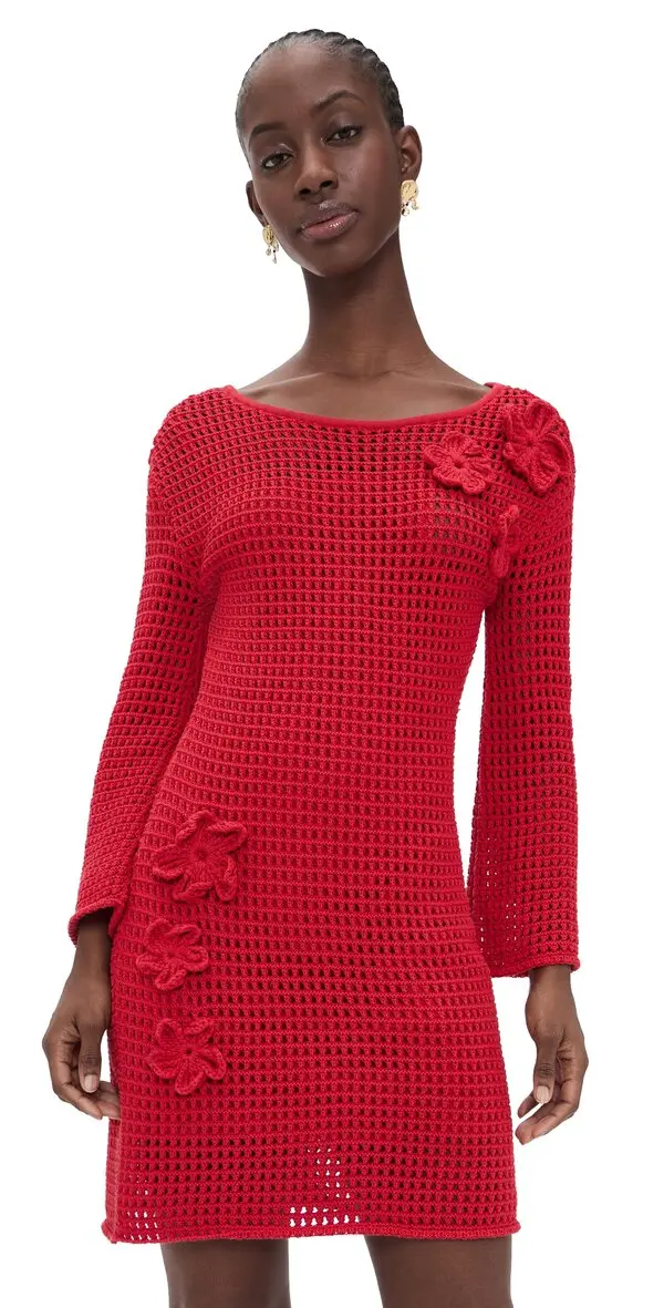CLEOBELLA Honey Sweater Mini Dress - Goji Berry