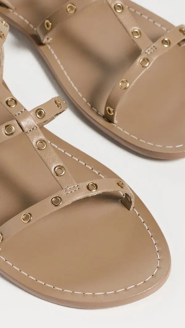 Cinq À Sept Ariella Strappy Grommet Sandals - Brown Sugar