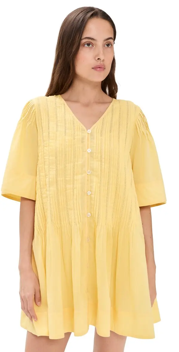 Sea Alberte Solid Mini Dress - Yellow