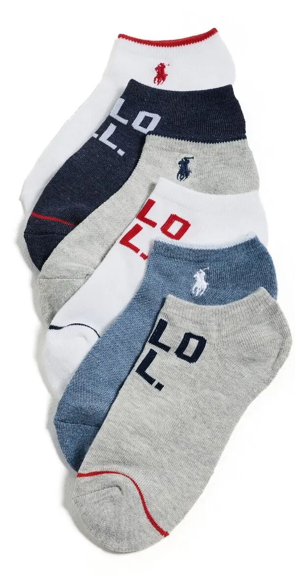 Polo Ralph Lauren Low Cut Socks 6-pack - Denim Assorted